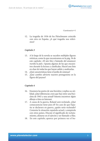 Guia lectura oficial el principe de la niebla | PDF