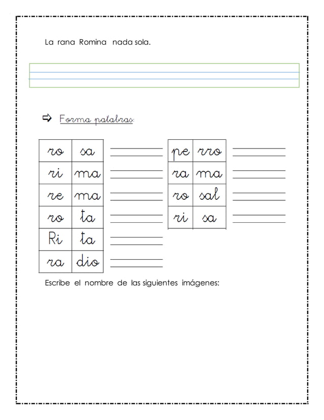 Guia consonante r y lectura | PDF