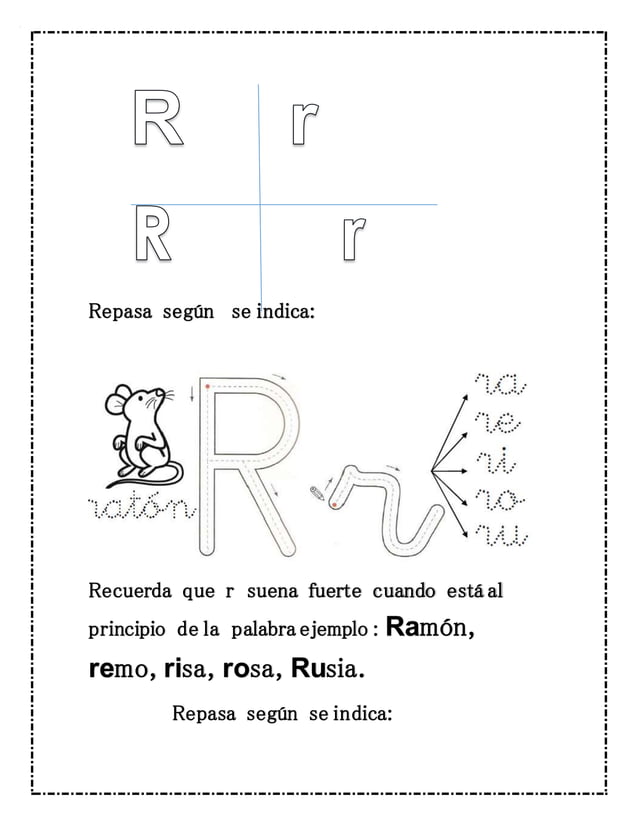 Guia consonante r y lectura | PDF