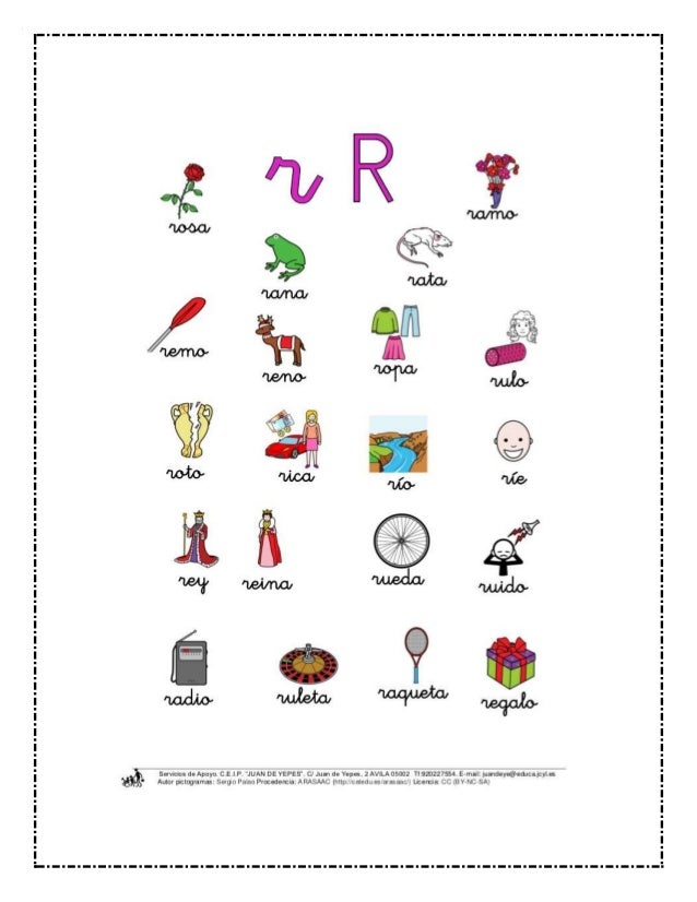 Guia consonante r y lectura