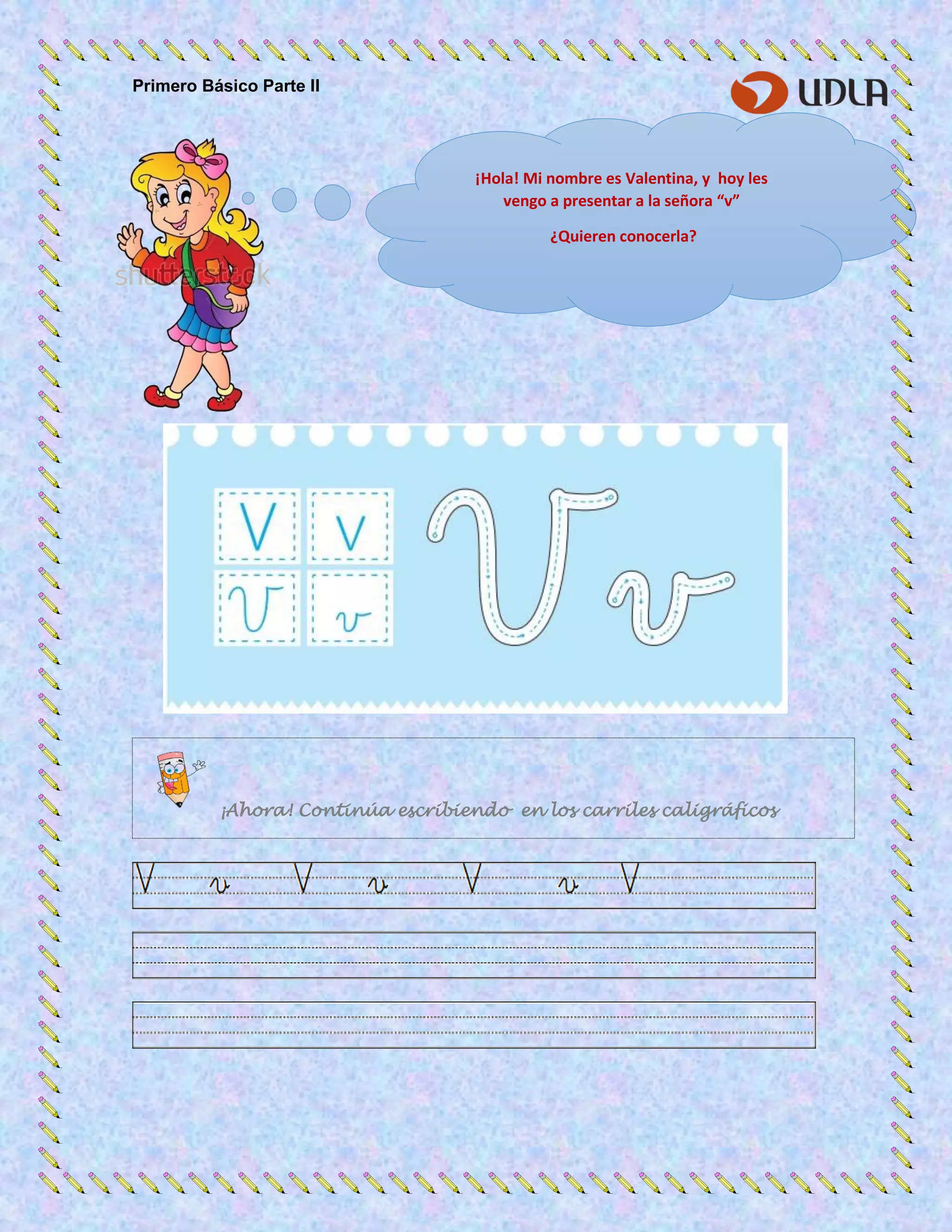 Guia letra v | PDF