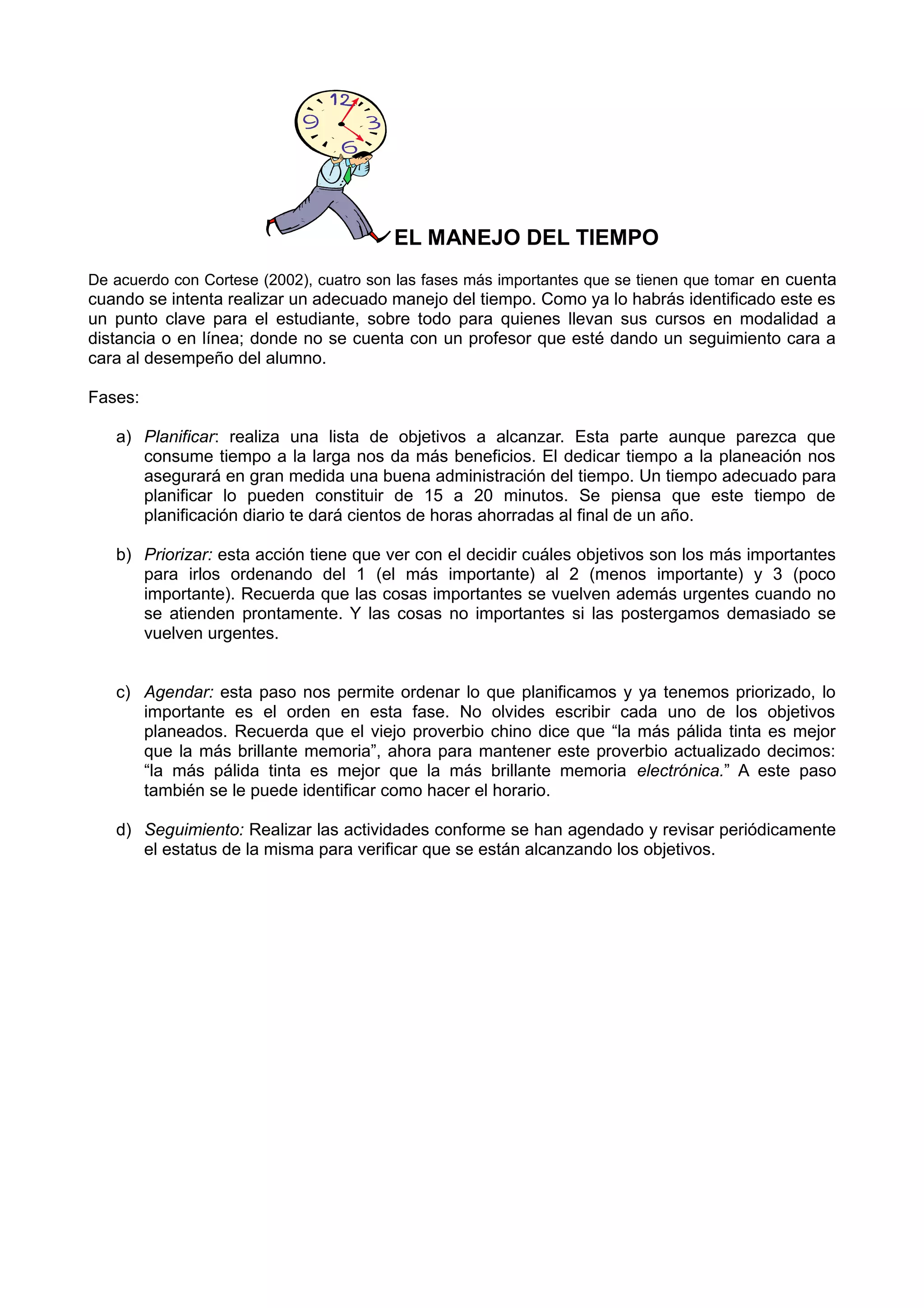 Guia manejo del tiempo | DOC