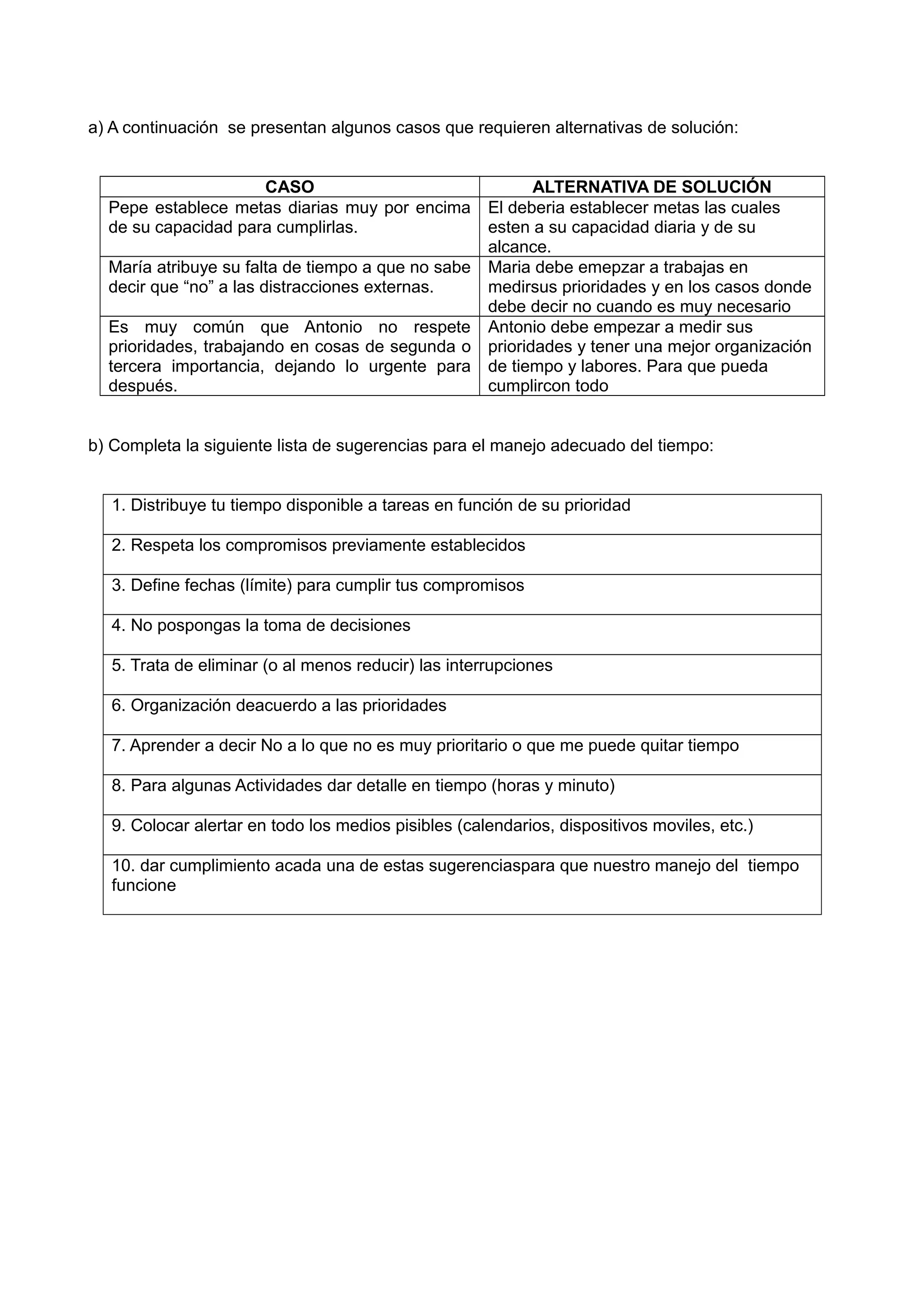 Guia manejo del tiempo | DOC