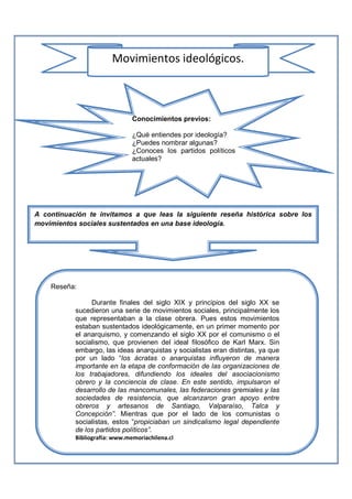 Guia movimiento ideologico | PDF