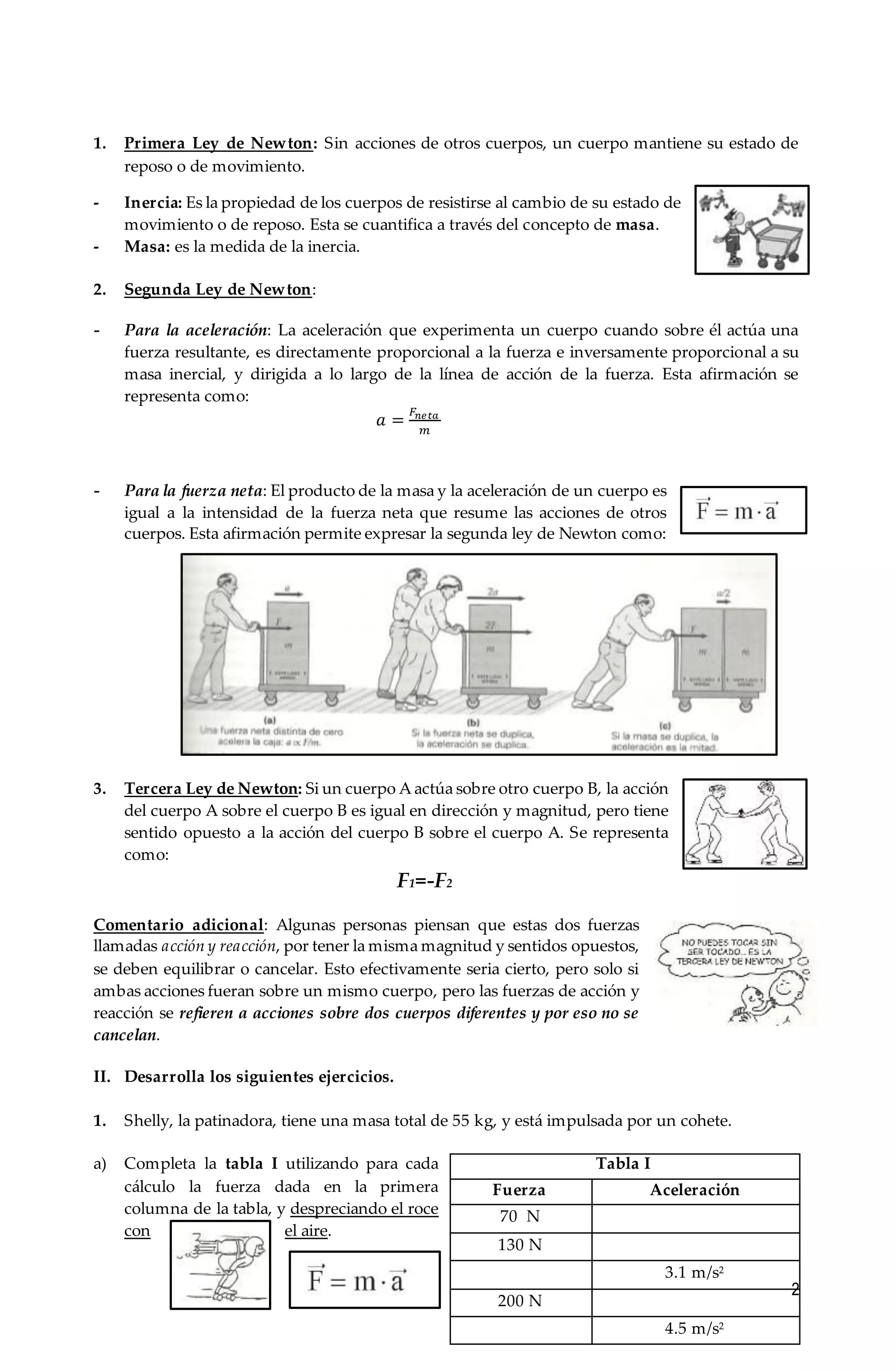 Guia n1 basico leyes de newton | PDF