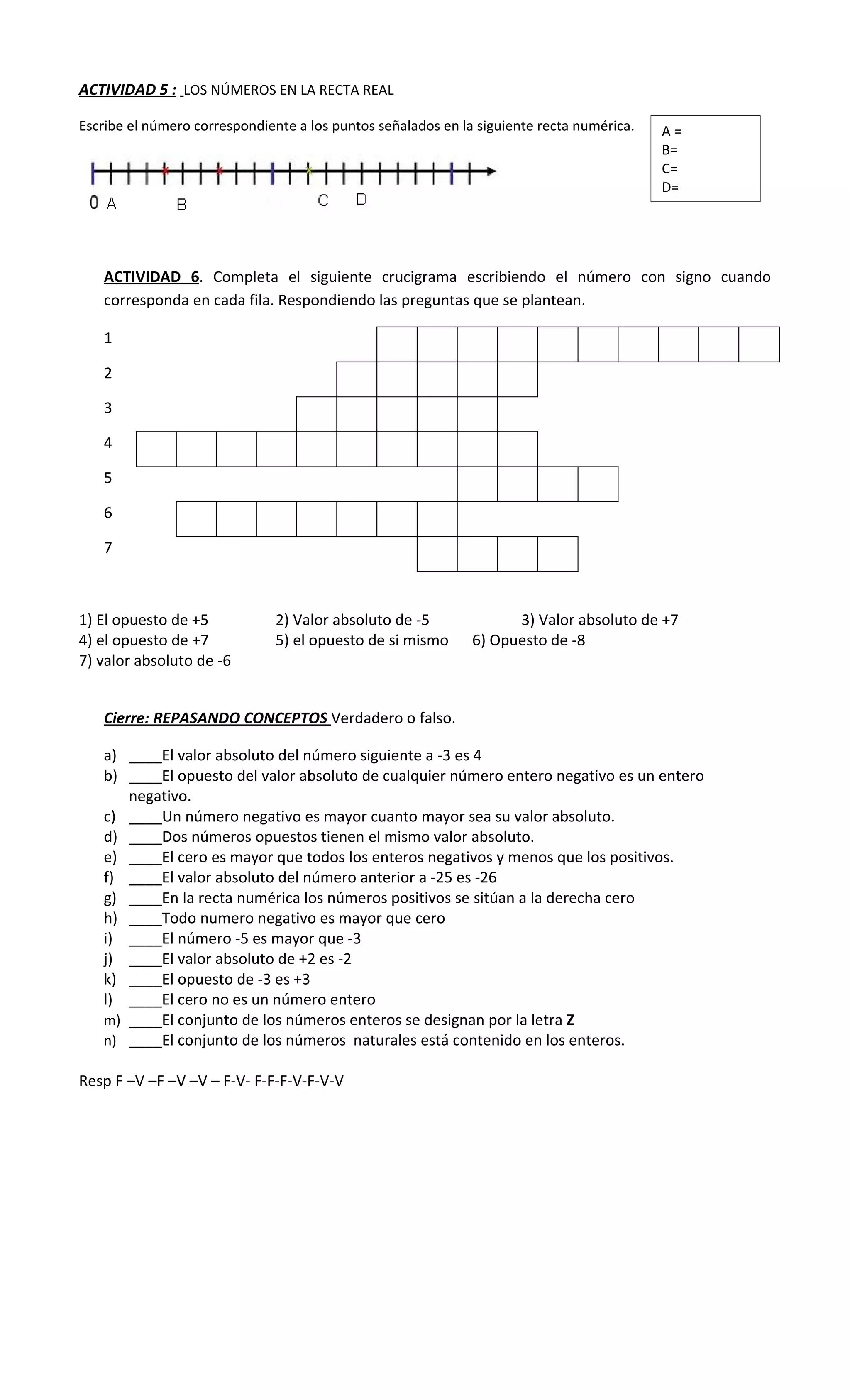 Guia nº 1 numeros enteros | DOC