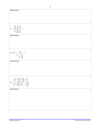 Guia numeros racionales | PDF