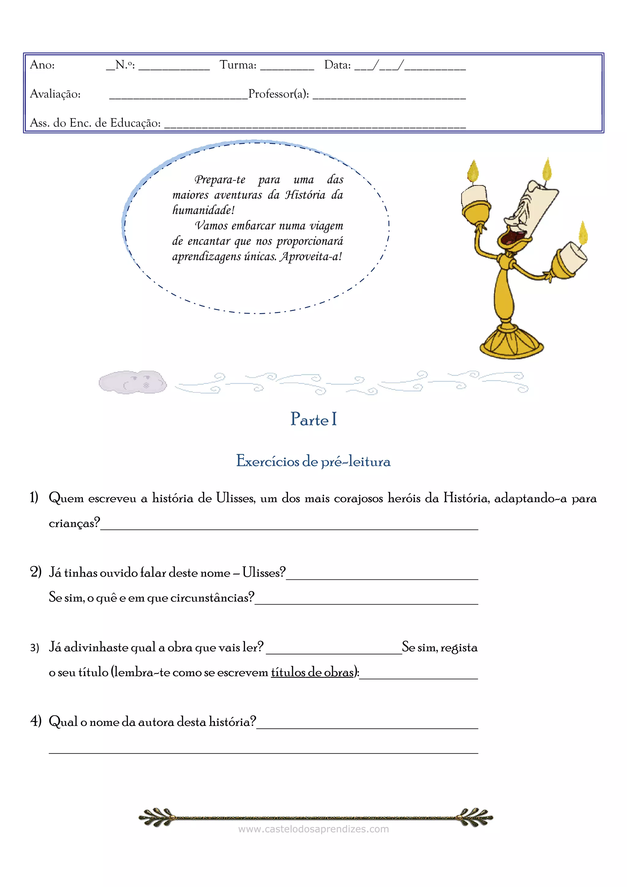 Guião de leitura "Ulisses" | DOC