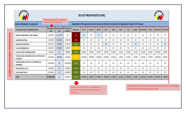 Guia para elaboracion de presupuesto del sgsst