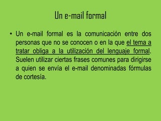 Guia para escribir un e mail formal | PPTX