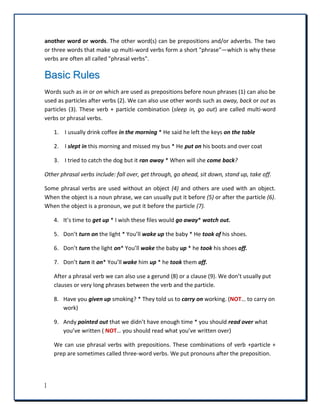 Phrasal Verbs Practice Guide | PDF