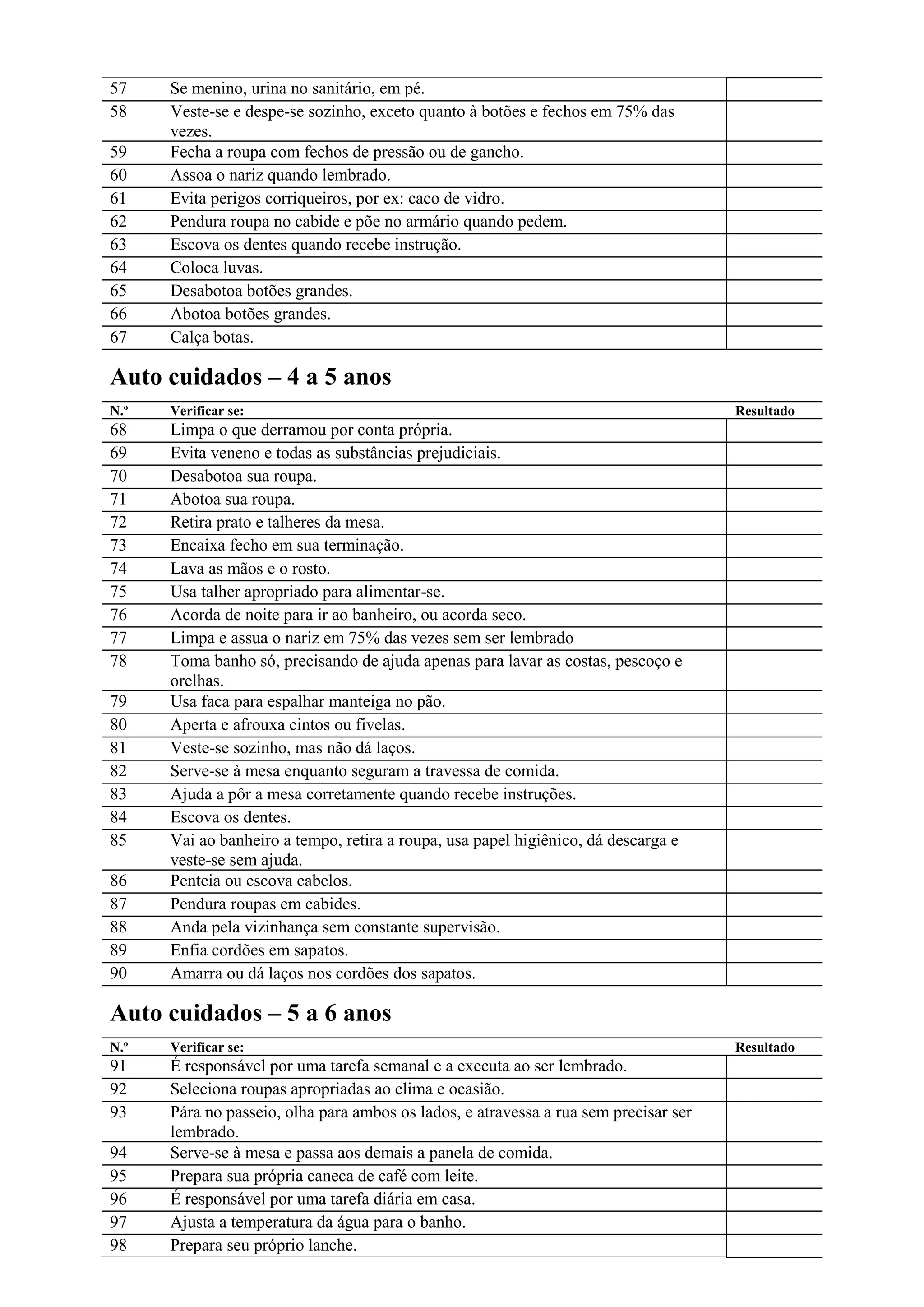 Guia Portage de Educação Pré-Escolar A escala Portage para avaliação e ...