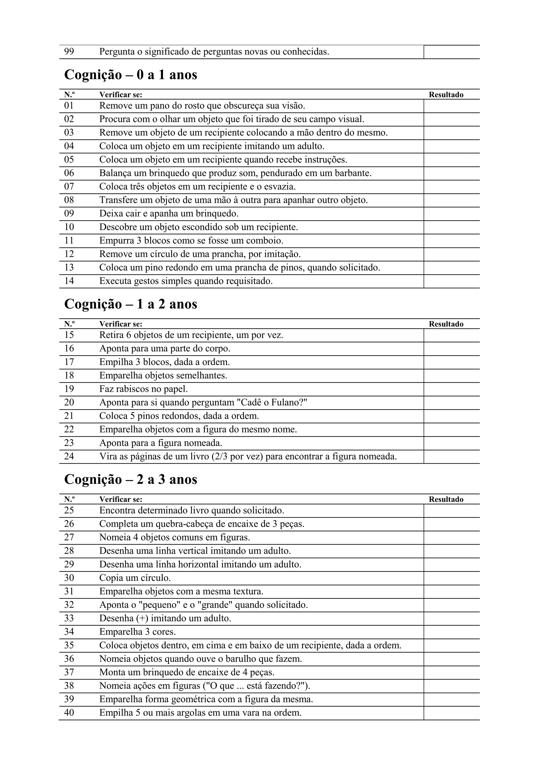 Guia Portage de Educação Pré-Escolar A escala Portage para avaliação e ...