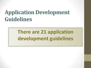 Gui application development guidelines | PPSX
