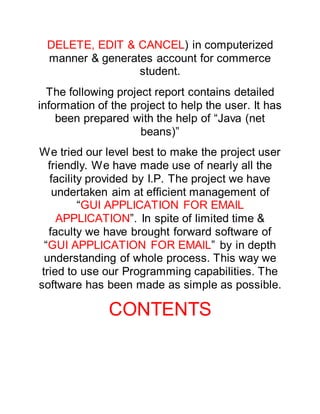 Gui application for e mail application | PDF