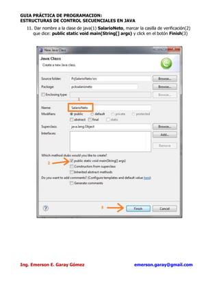 Guia practica secuenciales eclipse java 01 | PDF