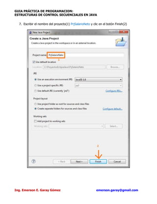 Guia practica secuenciales eclipse java 01 | PDF