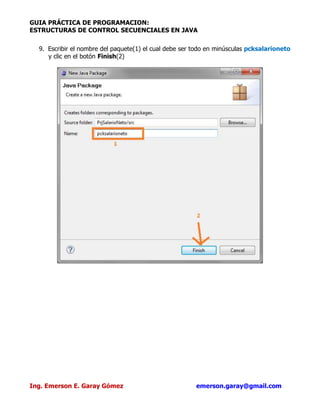 Guia practica secuenciales eclipse java 01 | PDF