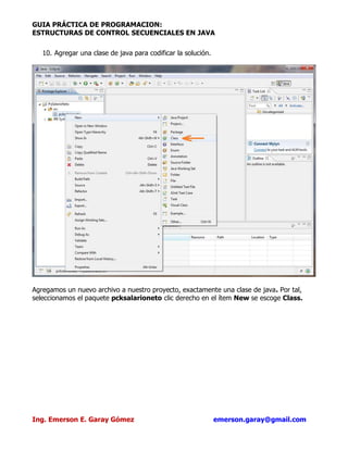 Guia practica secuenciales eclipse java 01 | PDF