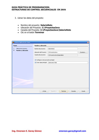 Guia practica secuenciales en java con NetBeans 01 | PDF