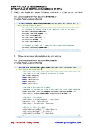 Guia practica secuenciales en java con NetBeans 01 | PDF