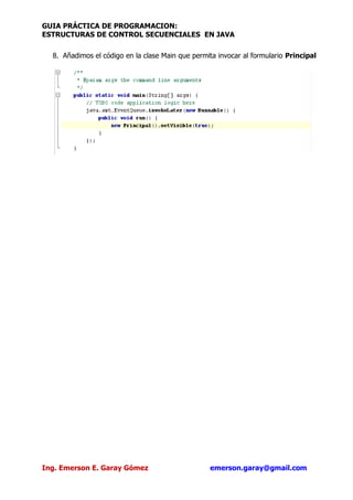 Guia practica secuenciales en java con NetBeans 01 | PDF