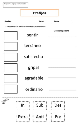 Guia prefijos y sufijos 4 | PDF