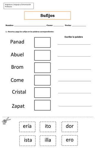 Guia prefijos y sufijos 4 | PDF