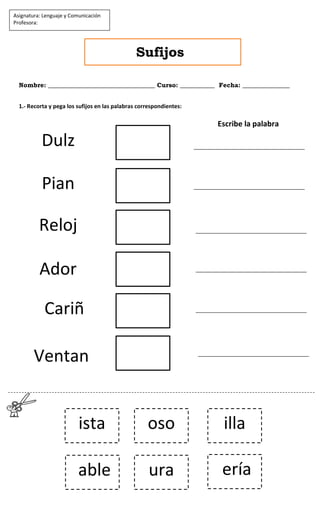 Guia prefijos y sufijos 4 | PDF