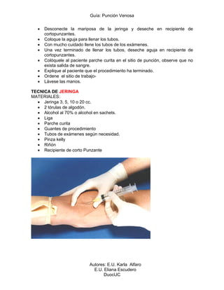 Guia punciones venosas | PDF