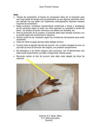 Guia punciones venosas | PDF