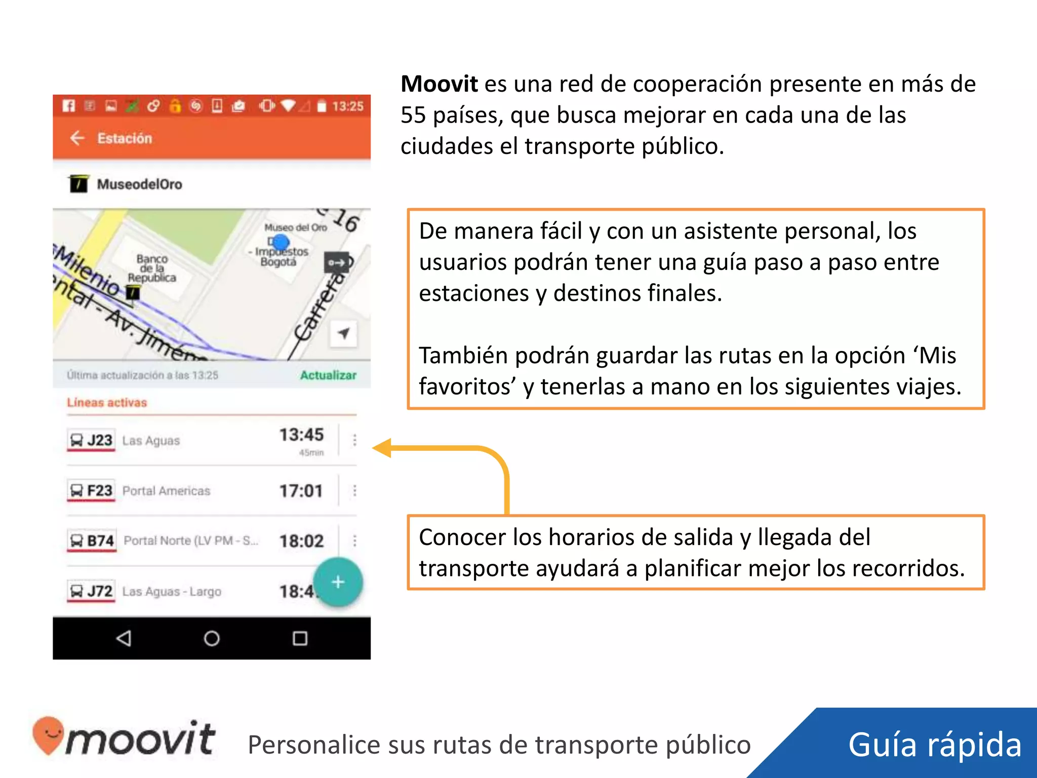 Personalice sus rutas de transporte público con Moovit | PPT