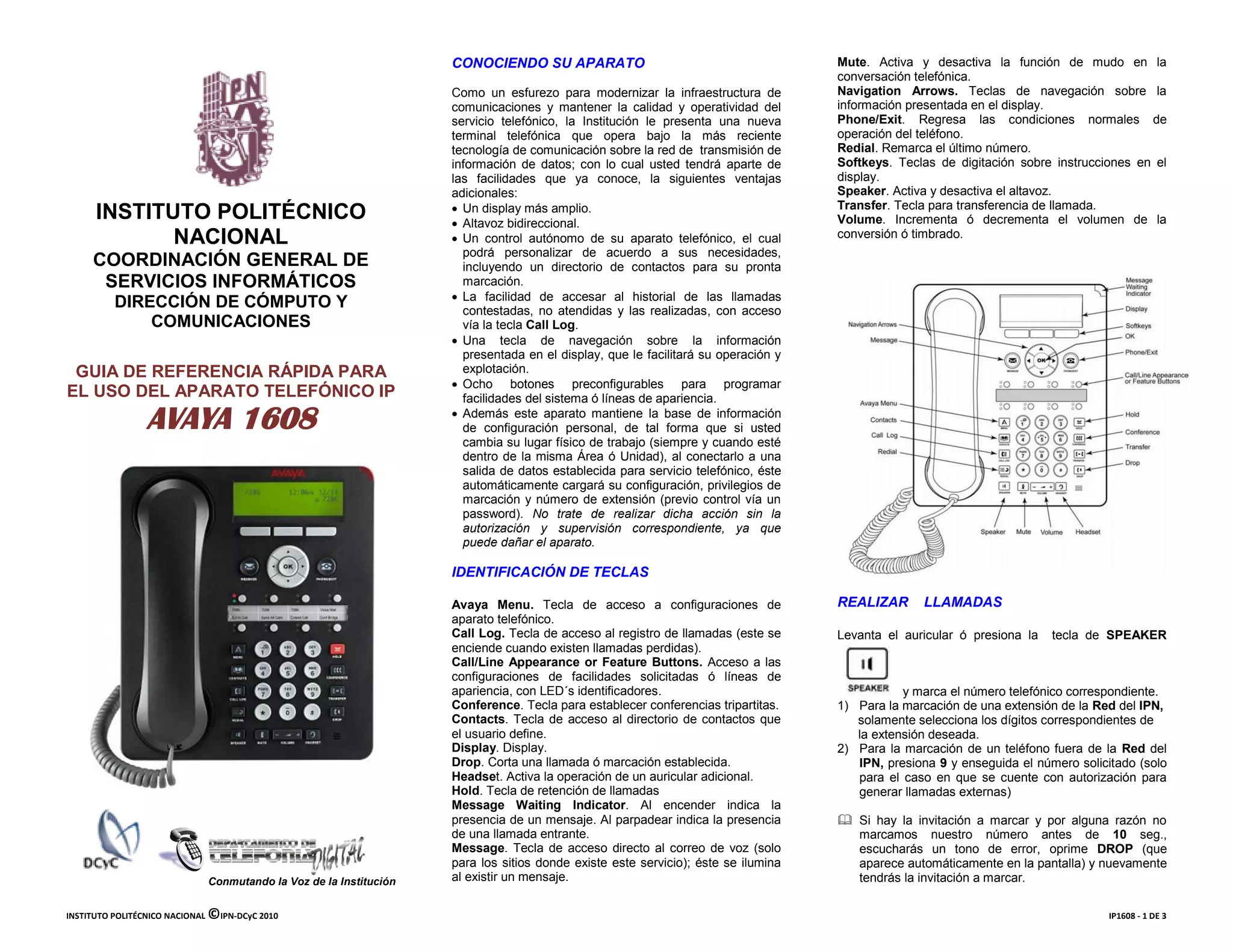 Guia rapida aparato_telefonico_1608 | PPT