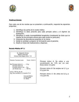 Guía receta médica FQTF I | PDF