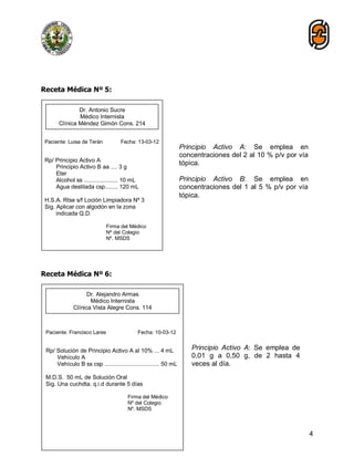 Guía receta médica FQTF I | PDF