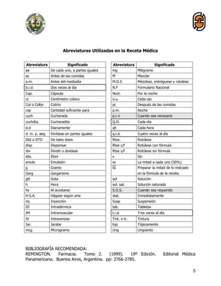 Guía receta médica FQTF I | PDF