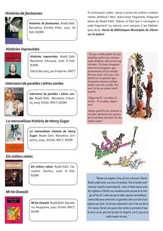 Guia Roald Dahl 100 anys | PDF