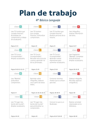 Guias 4semanas-lenguaje-cuarto | PDF