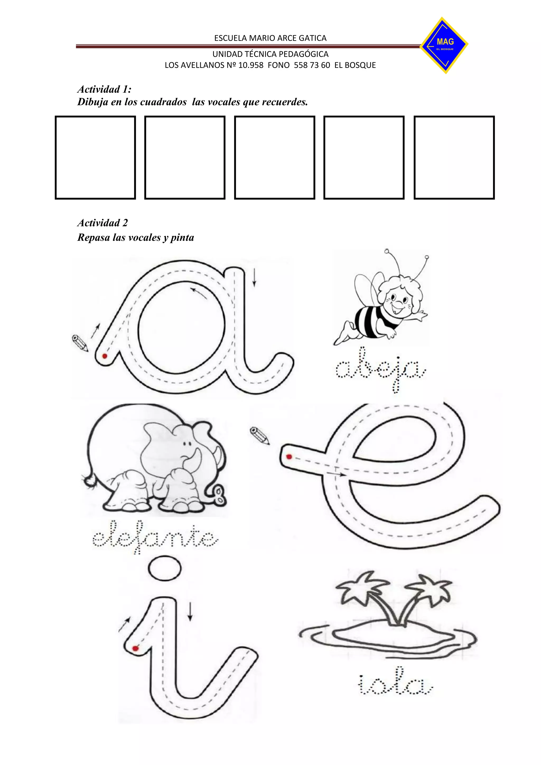 Guias lenguaje-vocales-m-l-y-p | PDF