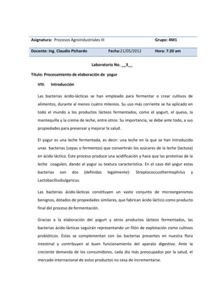 Guias de laboratorio procesos agro iii | DOCX