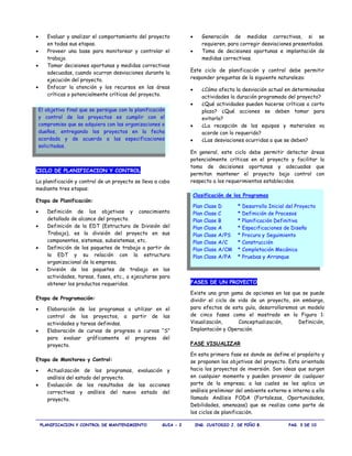 Guias de planificación y control de mantenimiento | PDF