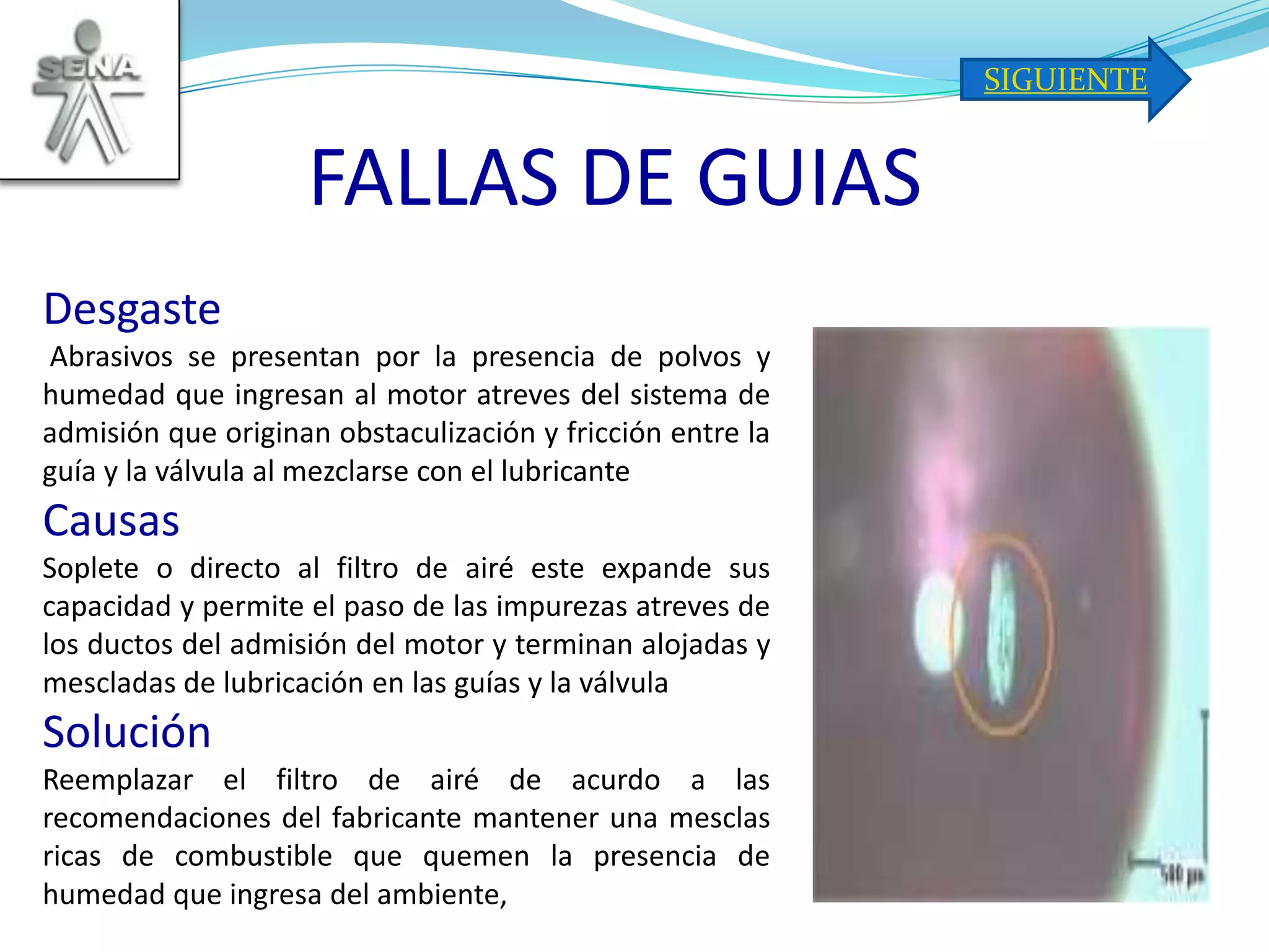 Guias de valvulas y varillas impulsadoras | PPTX