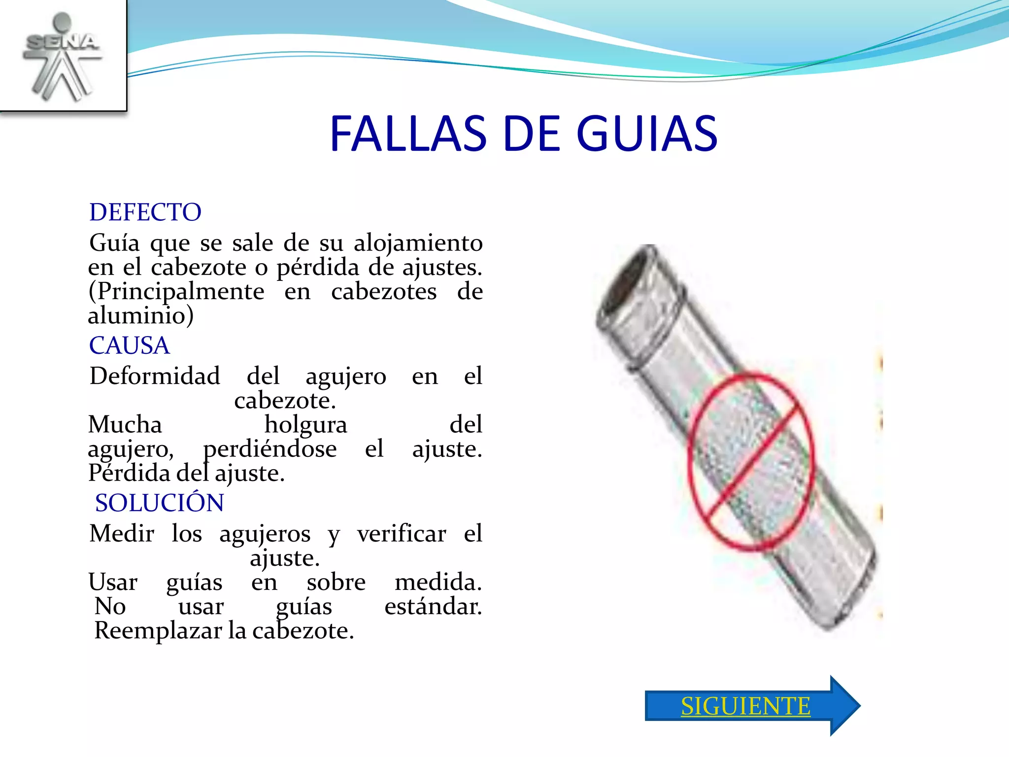Guias de valvulas y varillas impulsadoras | PPTX