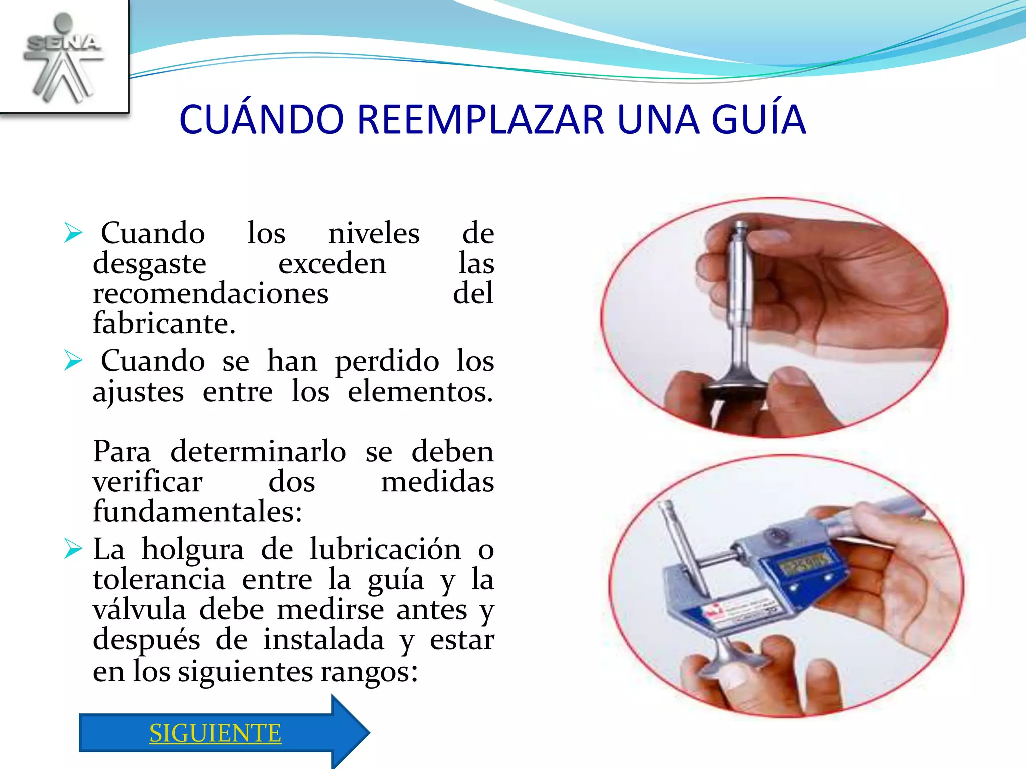Guias de valvulas y varillas impulsadoras | PPTX