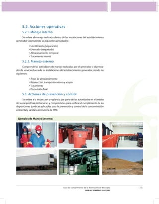 GUIA_SEMARNAT_MANEJO_RPBI.pdf cumplimiento de la norma oficial mexicana ...