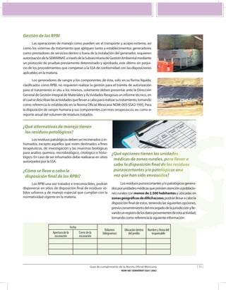 GUIA_SEMARNAT_MANEJO_RPBI.pdf cumplimiento de la norma oficial mexicana ...