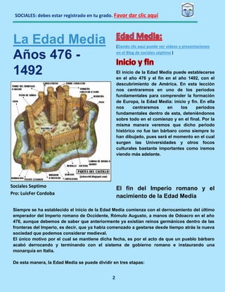 Guía sociales edad media - división Clases sociales | PDF