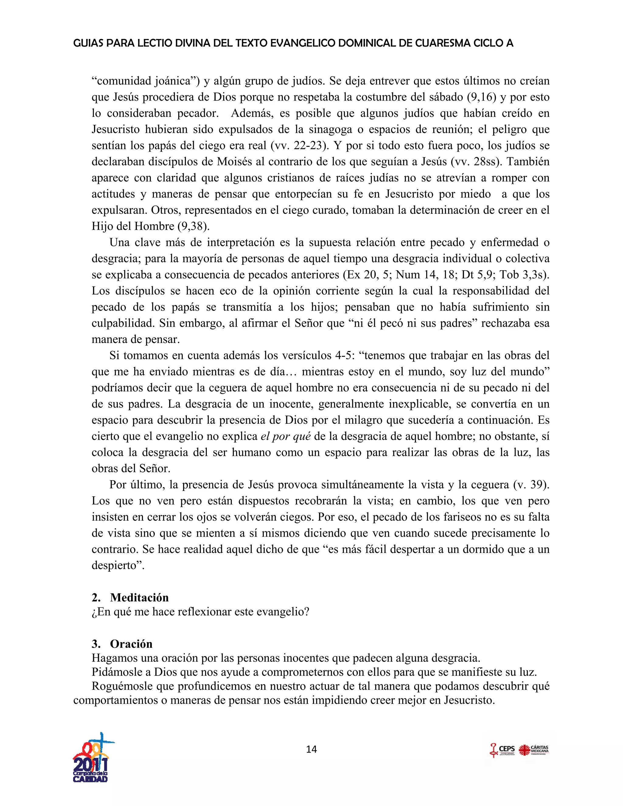 Guias para Lectio Divina | PDF