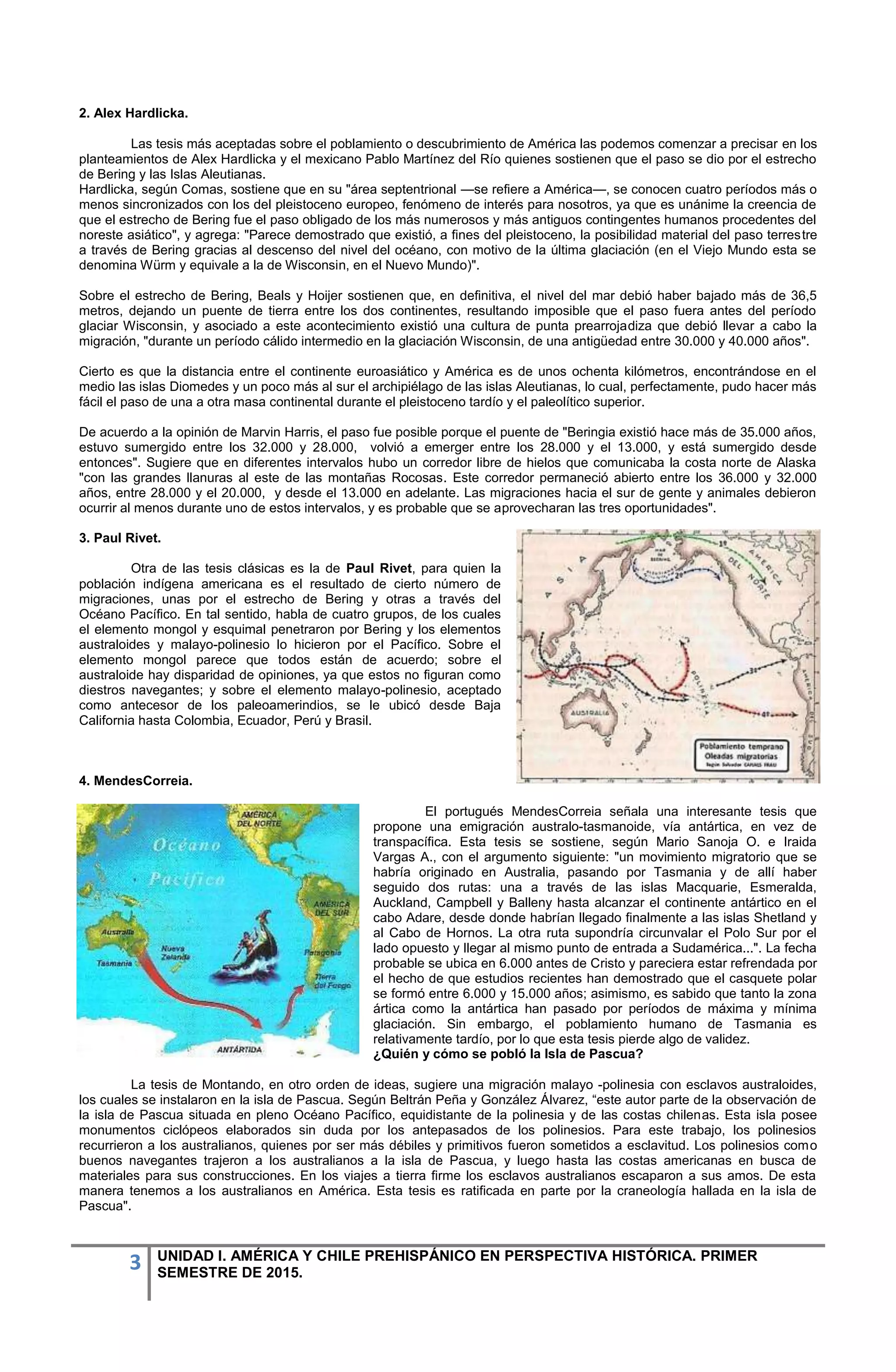 Guia teorico practica 1 historia de chile - prehistoria americana | PDF