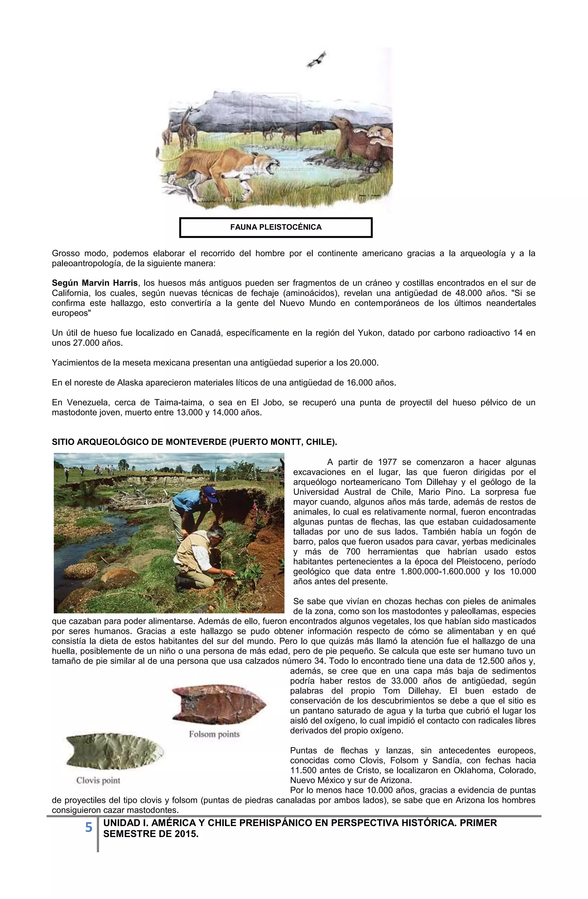 Guia teorico practica 1 historia de chile - prehistoria americana | PDF
